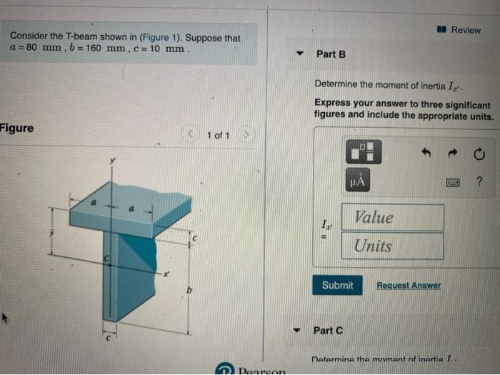 Solved AS Review Consider the T-beam shown in (Figure 1). | Chegg.com