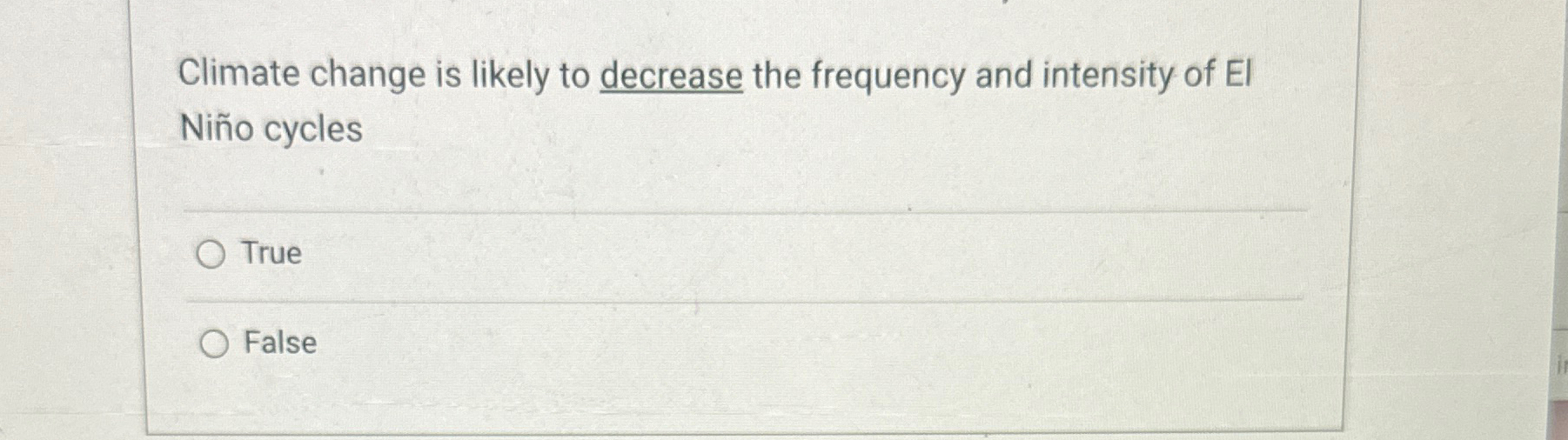 Solved Climate change is likely to decrease the frequency | Chegg.com