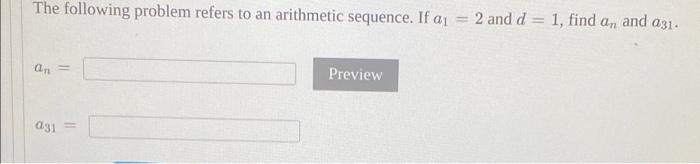 Solved Determine if the following sequence is an arithmetic | Chegg.com