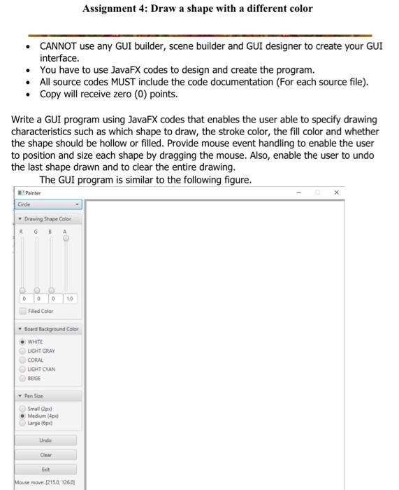 - CANNOT use any GUI builder, scene builder and GUI | Chegg.com - CANNOT use any GUI builder, scene builder and GUI | Chegg.com