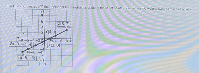 Solved find the coordinates of P that represent the weighted | Chegg.com