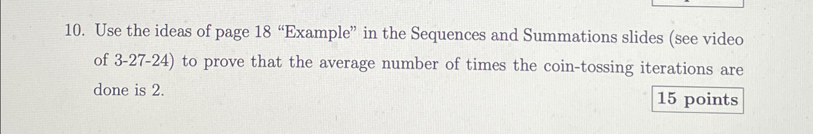 Solved Use the ideas of page 18 ﻿"Example" in the Sequences | Chegg.com