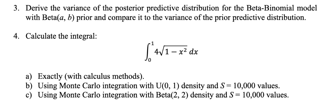 Solved Derive the variance of the posterior predictive | Chegg.com