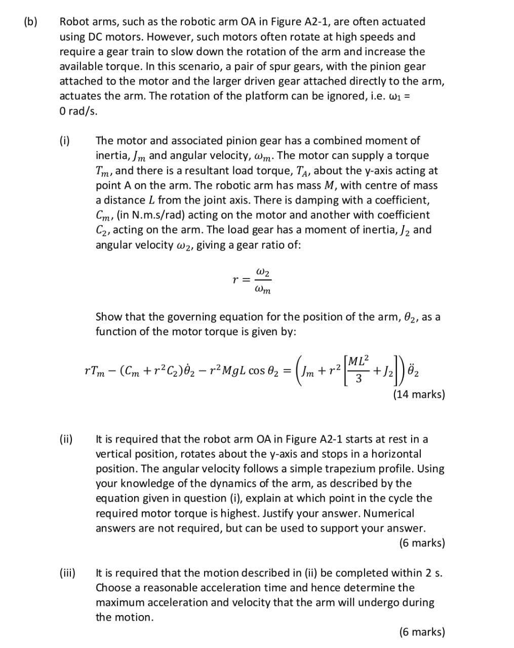 Solved Robot arms, such as the robotic arm OA in Figure | Chegg.com