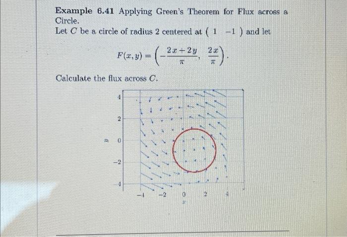 Solved Applying Greens Theorem for flux across a circle. let | Chegg.com