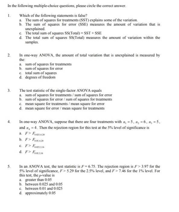 Solved In the following multiple-choice questions, please | Chegg.com