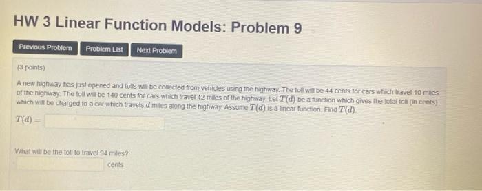 Solved HW 3 Linear Function Models: Problem 7 (5 points) | Chegg.com