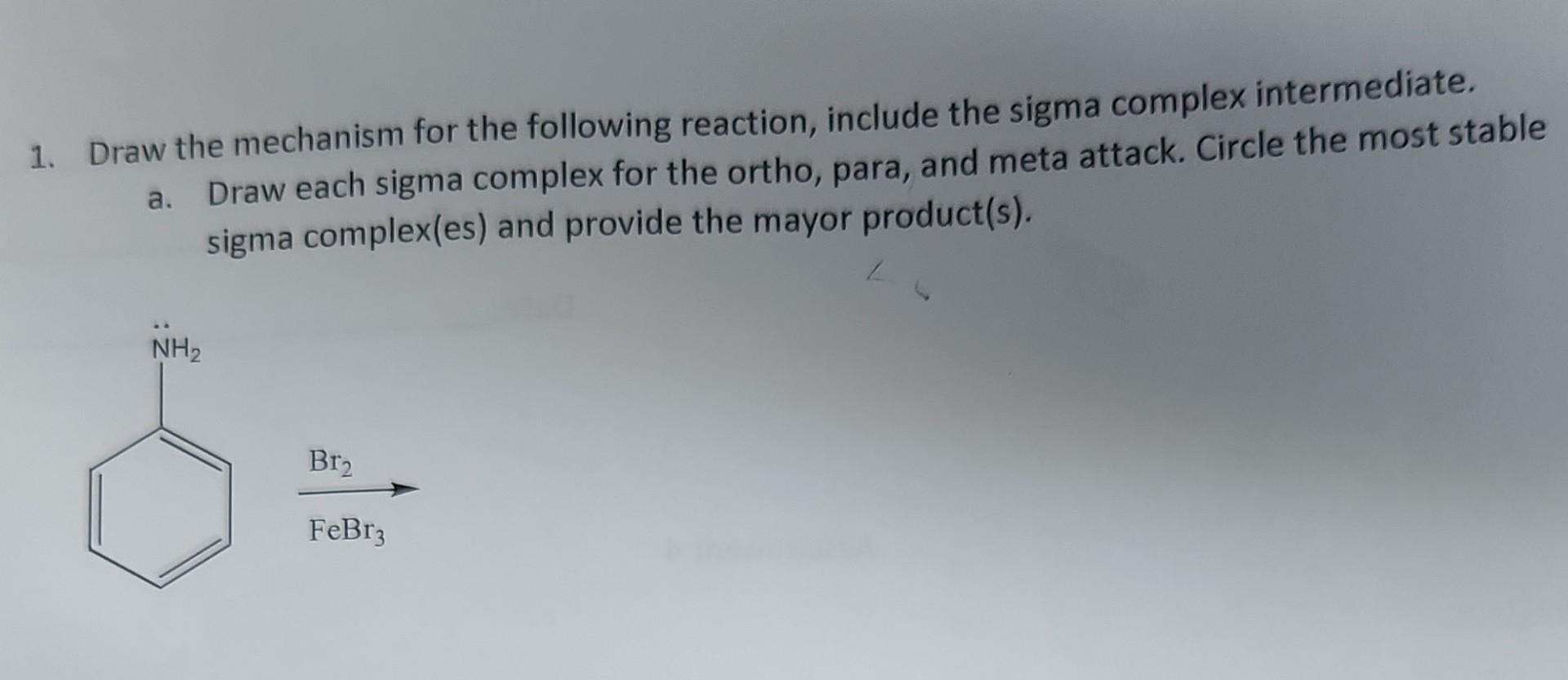 Solved 1. Draw the mechanism for the following reaction, | Chegg.com