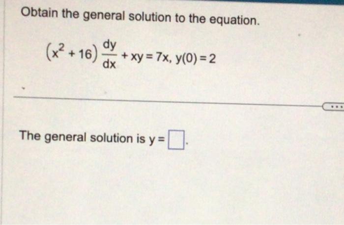 Solved Find the general solution of the differential | Chegg.com