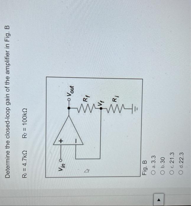 Solved Determine the closed-loop gain of the amplifier in | Chegg.com
