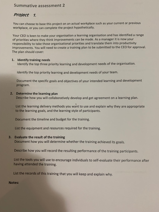 Summative assessment 2 Project 1. You can choose to | Chegg.com