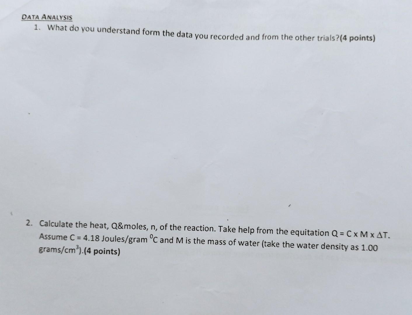 Solved PART II. QUANTITATIVE DATA COLLECTION: a. Accurately | Chegg.com
