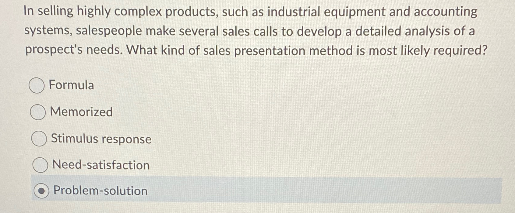 Solved In selling highly complex products, such as | Chegg.com