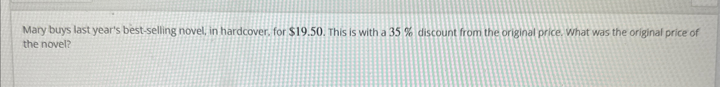Solved Mary buys last year's best-selling novel, in | Chegg.com