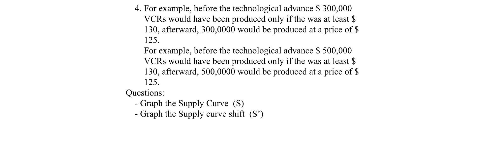 Solved For example, before the technological advance | Chegg.com