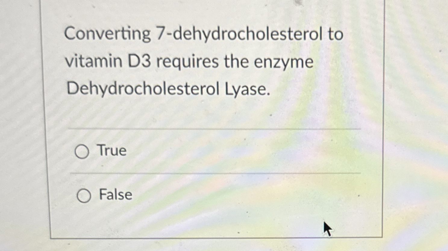 Solved Converting 7 -dehydrocholesterol to vitamin D3 | Chegg.com