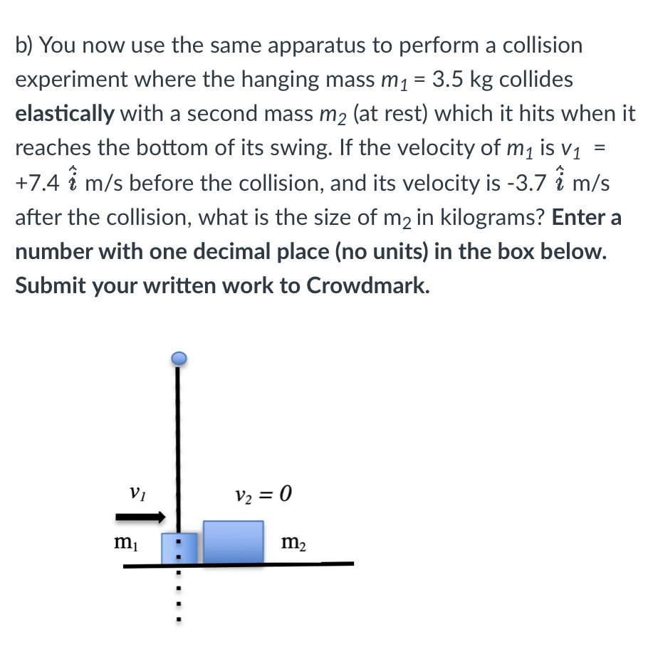 Solved A mass m1 ﻿is suspended on a string of length L=0.74 | Chegg.com