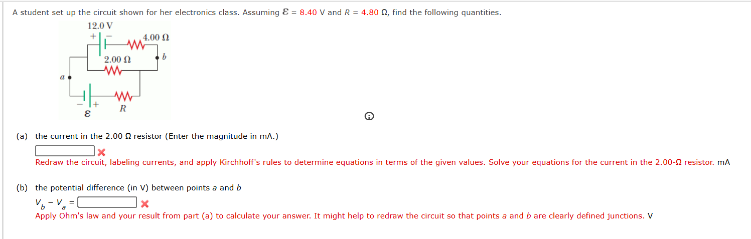 Solved A student set up ﻿the circuit shown for her | Chegg.com