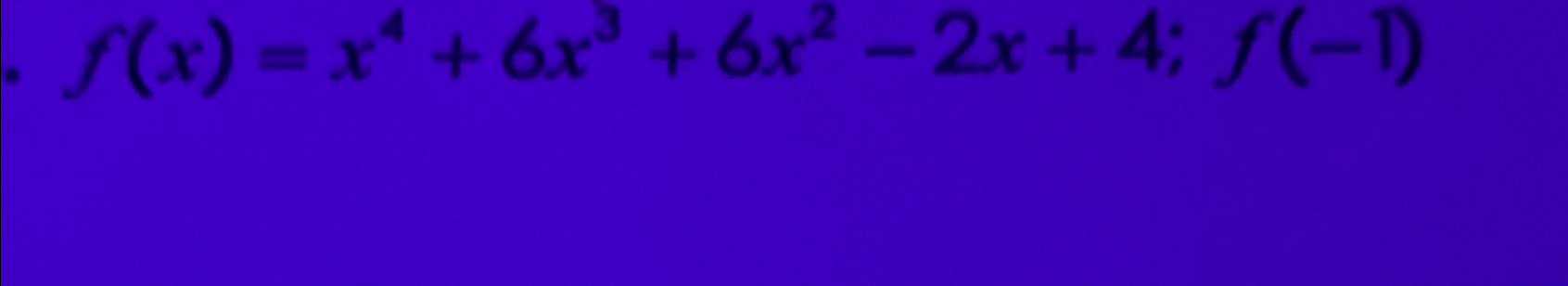 Solved evaluate each function using the remainer theorem | Chegg.com