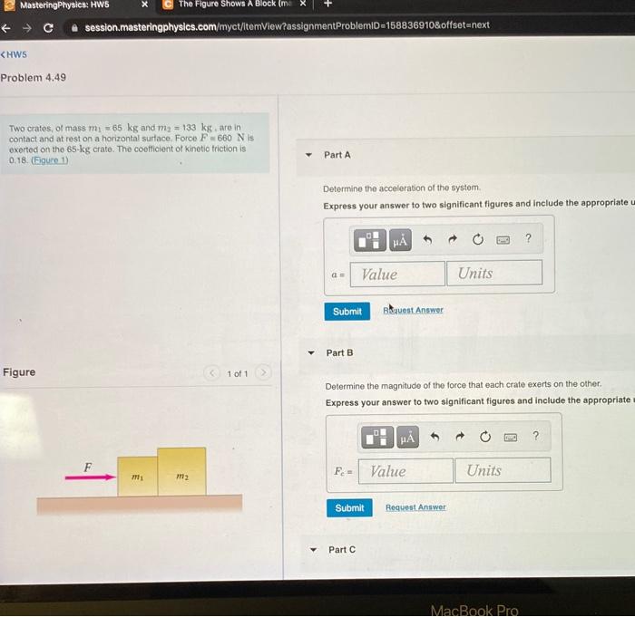 Solved MasteringPhysics: HW5 The Figure Shows A Block (me | Chegg.com