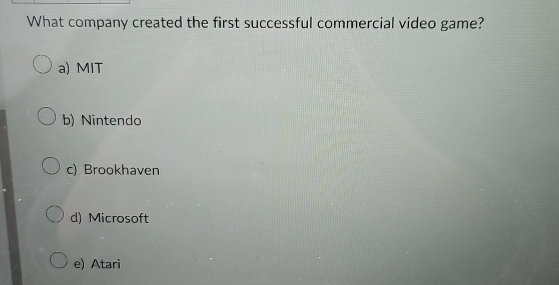 Solved What company created the first successful commercial | Chegg.com