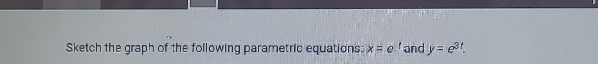 Solved Sketch the graph of the following parametric | Chegg.com