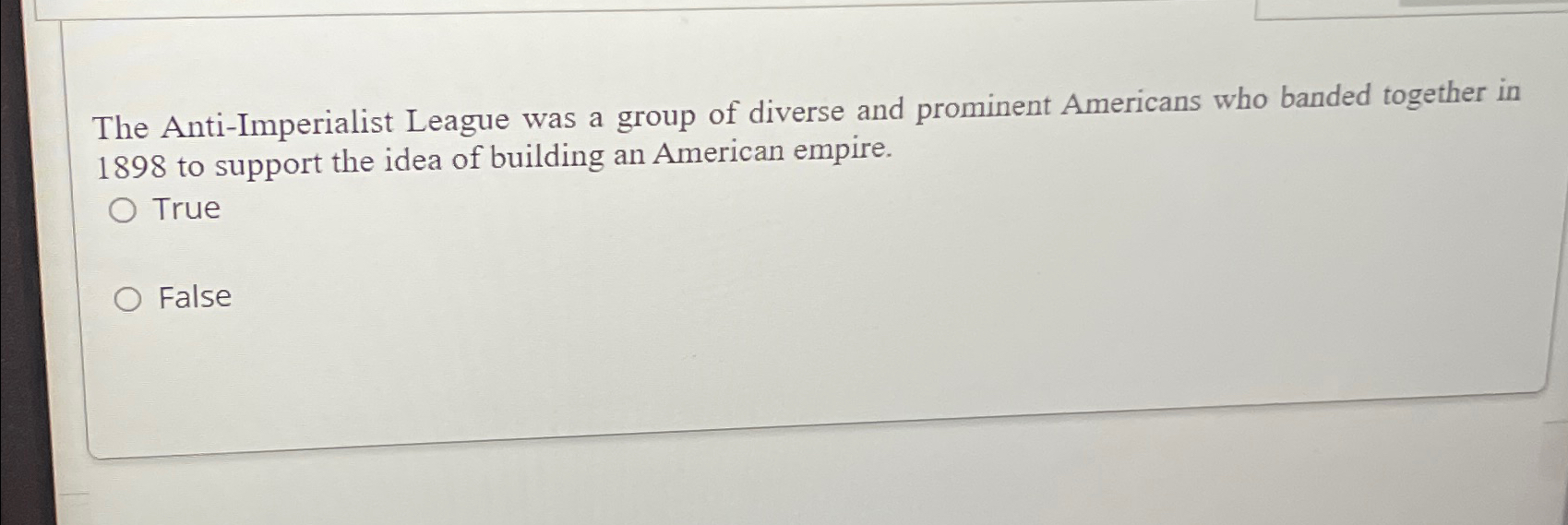 Solved The Anti-Imperialist League was a group of diverse | Chegg.com