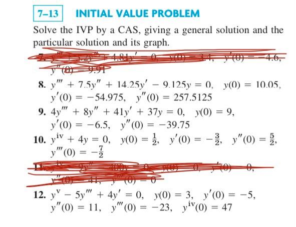 Solved 7-13 INITIAL VALUE PROBLEM Solve the IVP by a CAS, | Chegg.com