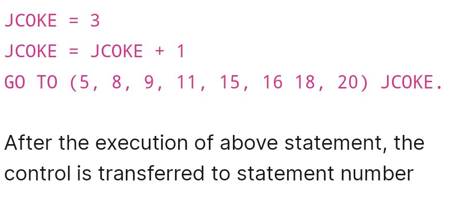 Solved JCOKE =3 ﻿JCOKE = ﻿JCOKE +1 | Chegg.com