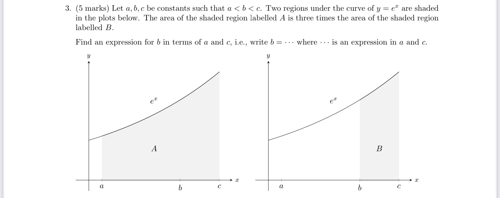 Solved (5 ﻿marks) ﻿Let a,b,c ﻿be constants such that | Chegg.com