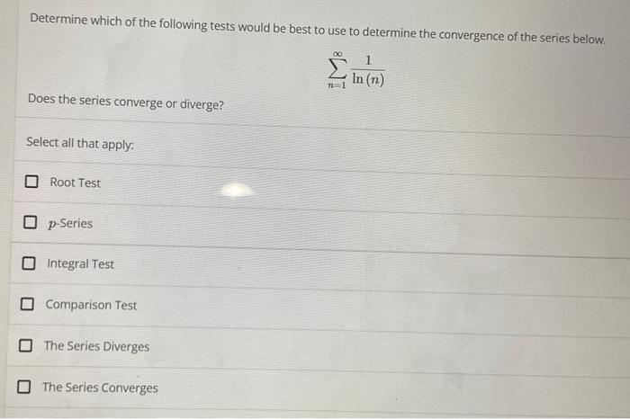 Solved Determine which of the following tests would be best | Chegg.com