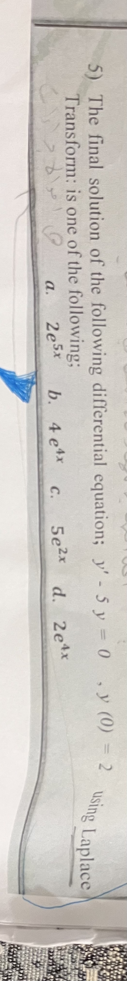 Solved The final solution of the following differential | Chegg.com
