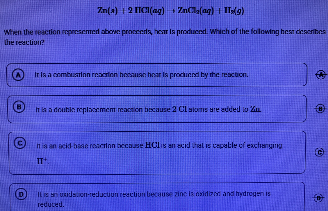 Solved Zn(s)+2HCl(aq)→ZnCl2(aq)+H2(g)When the reaction | Chegg.com