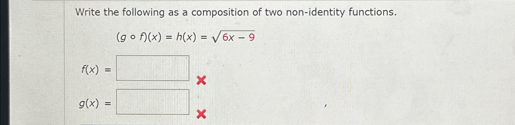 Solved Write the following as a composition of two | Chegg.com