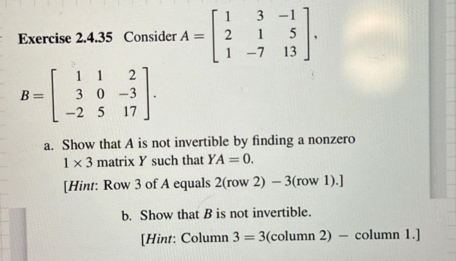 Solved Exercise 2.4.35 ﻿Consider | Chegg.com