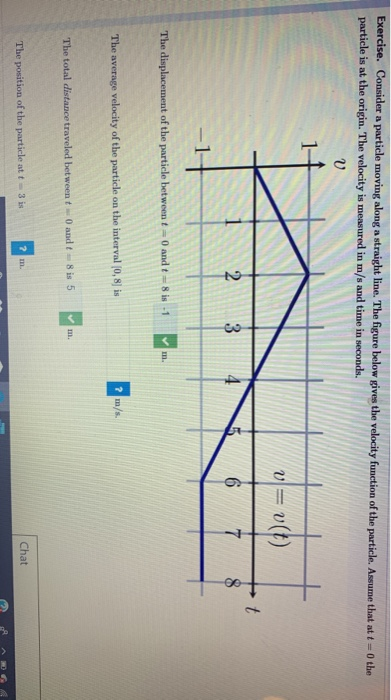Solved Exercise. Consider a particle moving along particle | Chegg.com