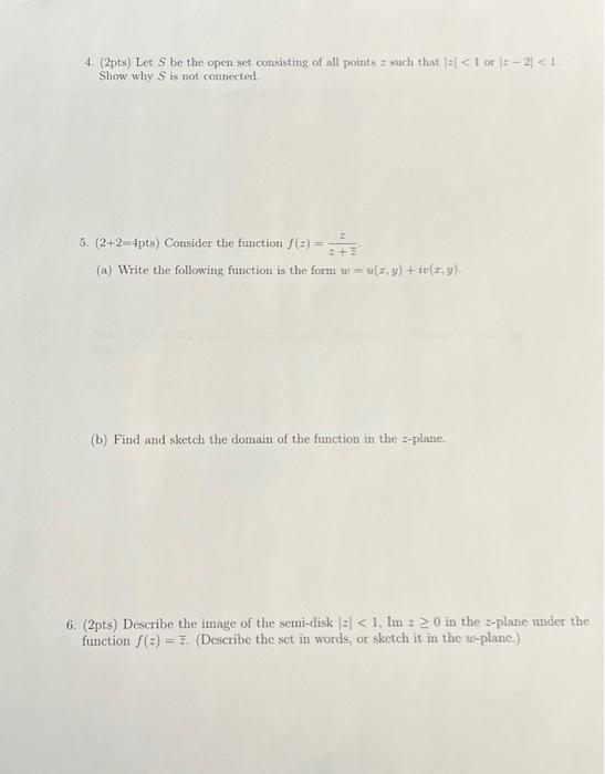 Solved 1. (3+3=6pts) Sketch each of the given sets. State | Chegg.com