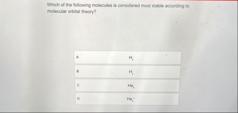 Solved Which of the following molecules is considered most | Chegg.com