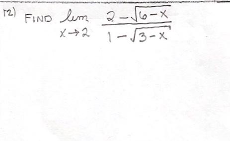 Solved FIND limx→22-6-x21-3-x2 | Chegg.com