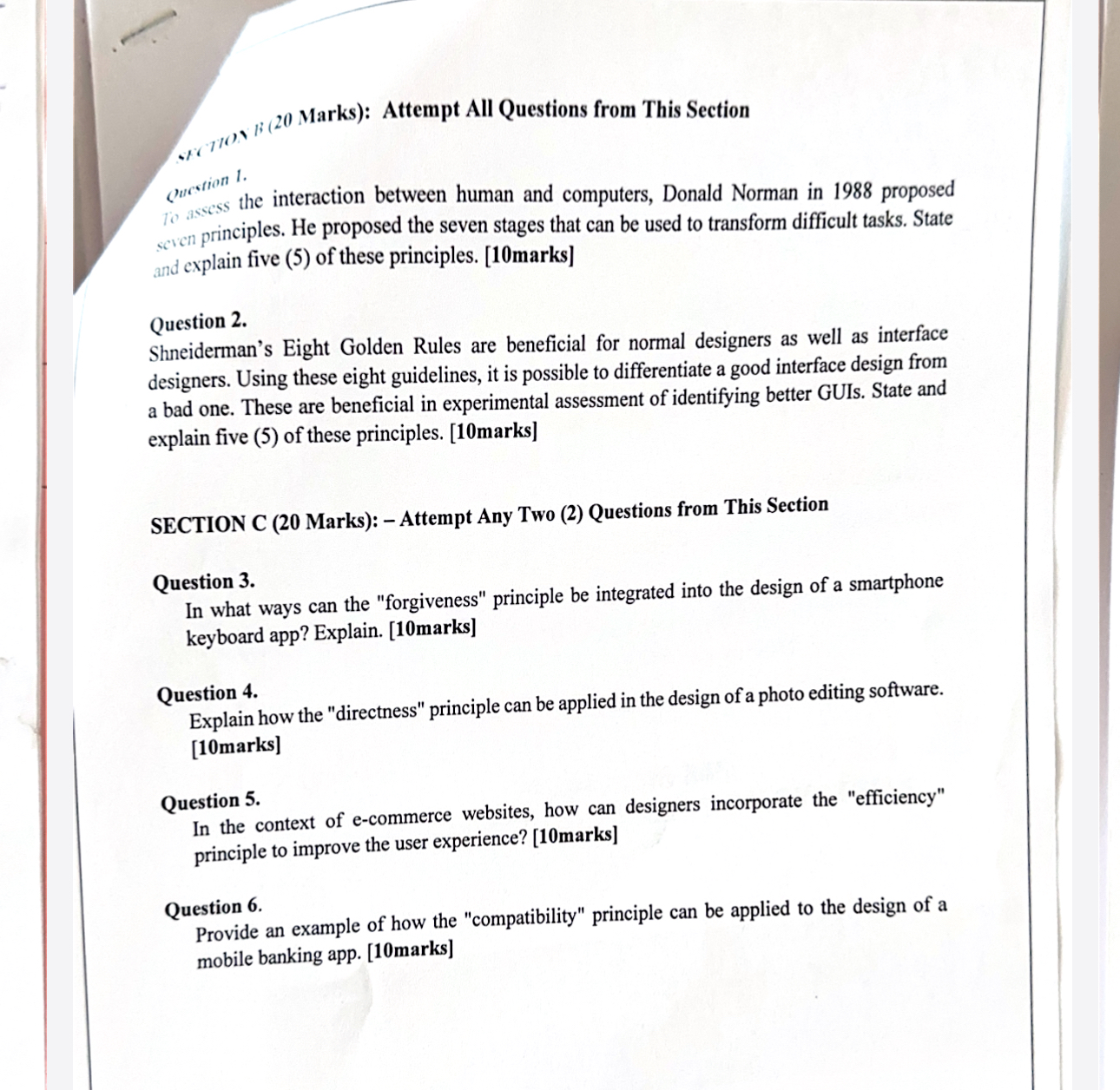 Solved 20 ﻿Marks): Attempt All Questions from This | Chegg.com