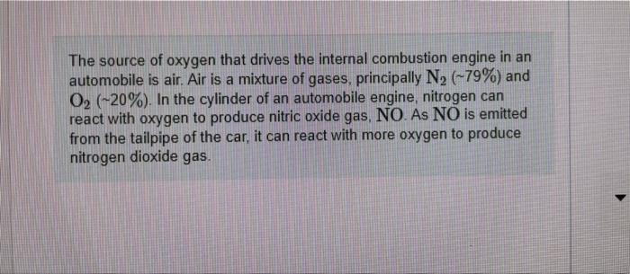 Solved The source of oxygen that drives the internal | Chegg.com