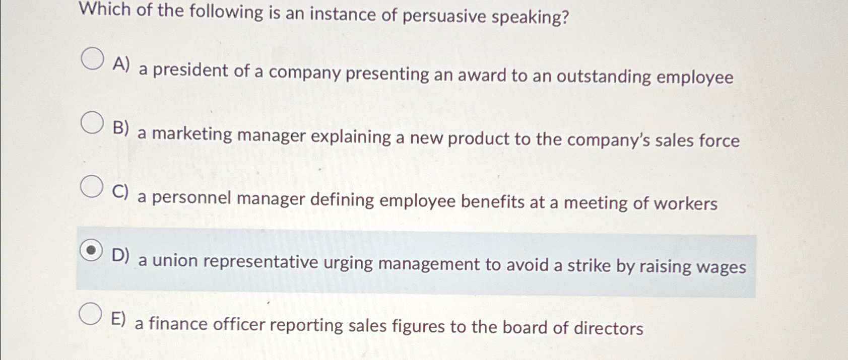 Solved Which of the following is an instance of persuasive | Chegg.com