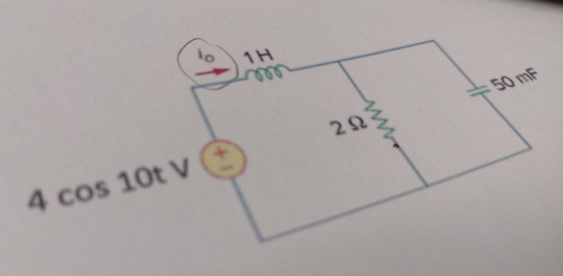 Solved a. Draw the phasor domain circuit. b. Determine the | Chegg.com