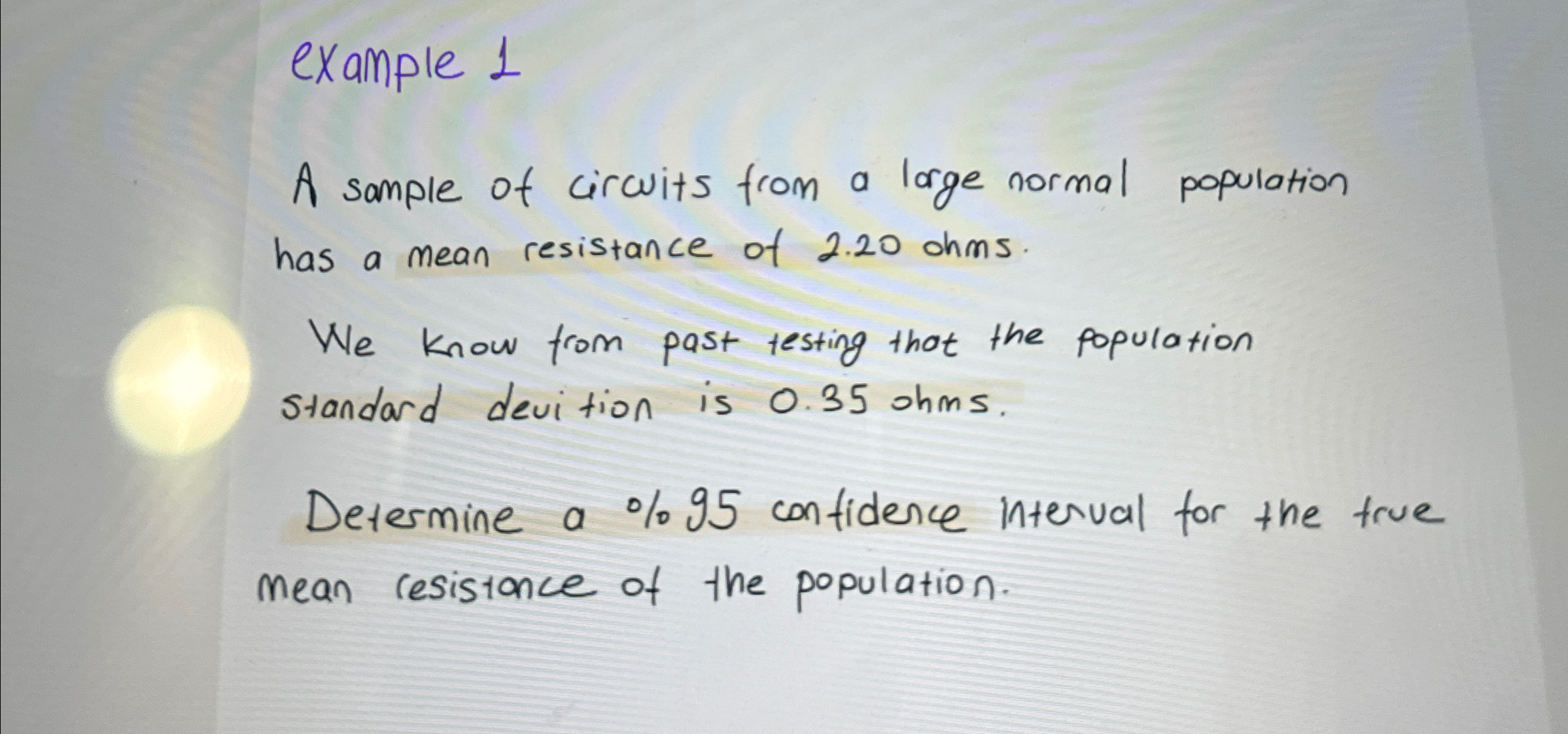 Solved example 1A sample of circuits from a large normal | Chegg.com
