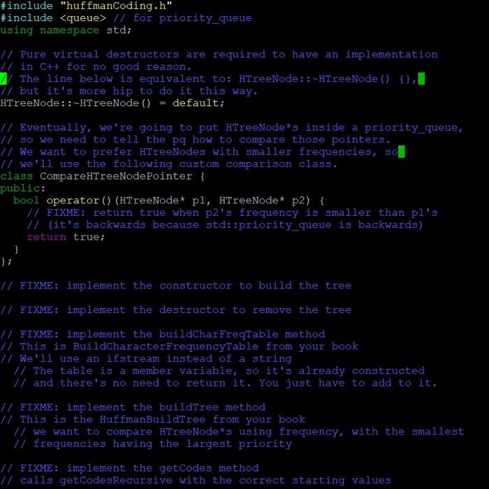 Solved Ifndef Huffmancoding H Define Huffmancoding H