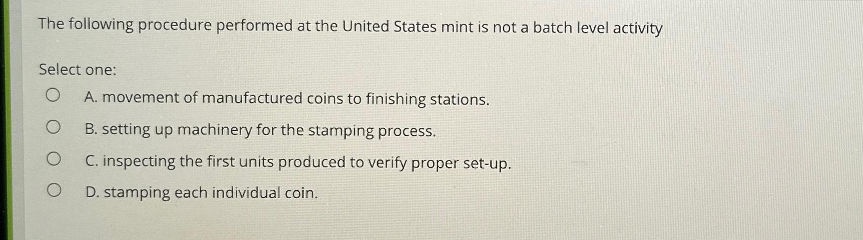 Solved The following procedure performed at the United | Chegg.com