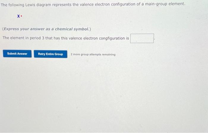 Solved The Following Lewis Diagram Represents The Valence