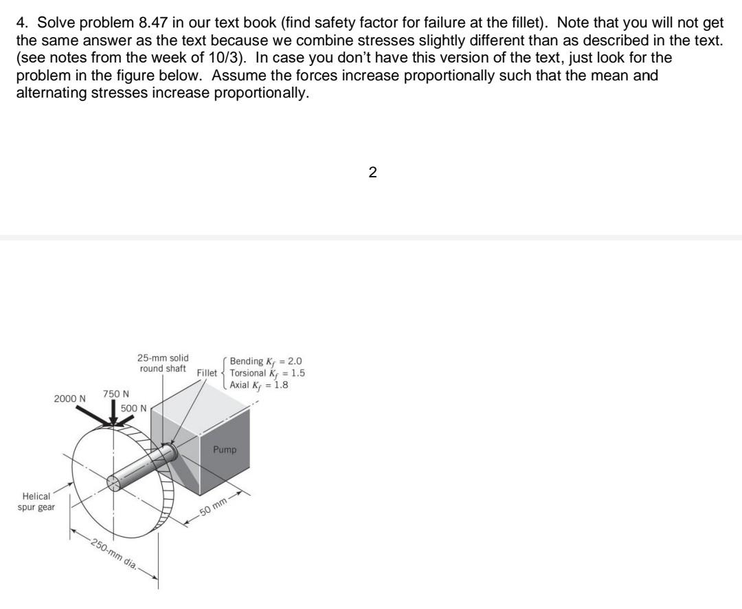 Solved 4. Solve problem 8.47 in our text book (find safety | Chegg.com