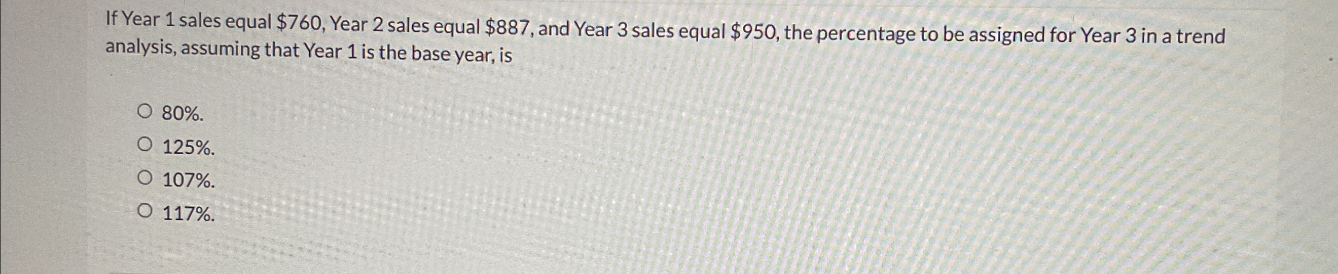 Solved If Year 1 sales equal $760, Year 2 sales equal $887, | Chegg.com