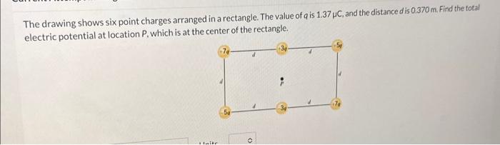 Solved The drawing shows six point charges arranged in a | Chegg.com